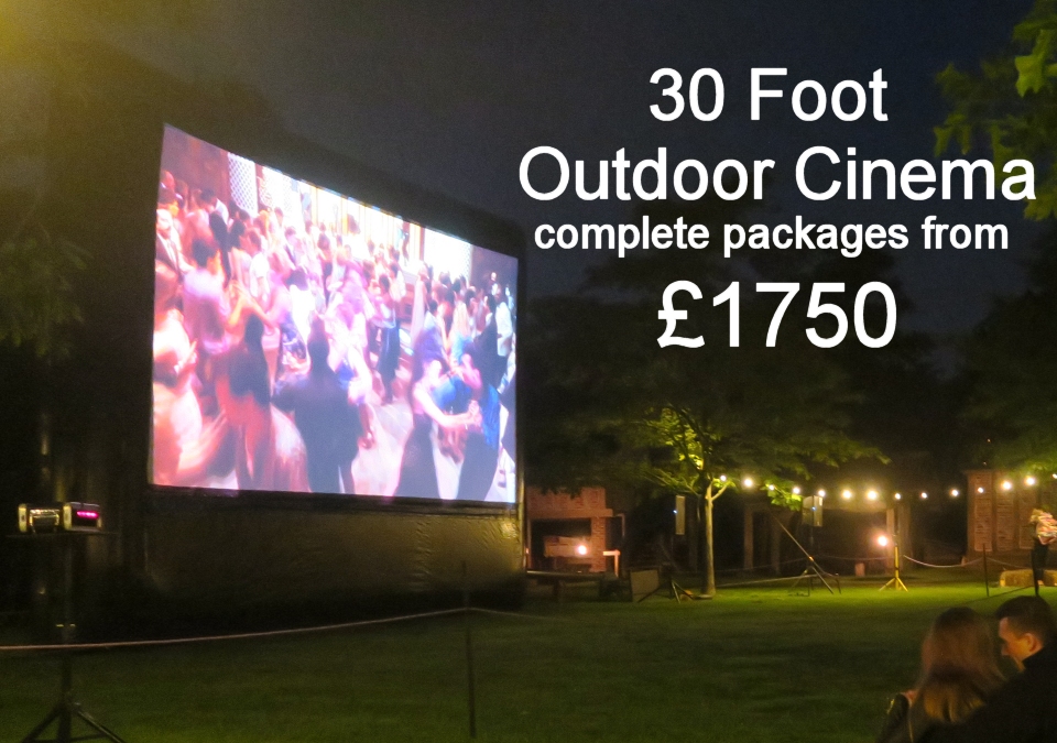 30 Foot Outdoor Cinema Screen Hire - Moonbeamers Popup Cinema