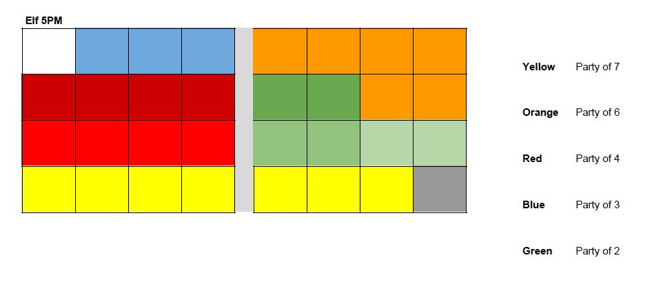 Elf 5pm - The Red Lion - Seating and info - Moonbeamers Popup Cinema